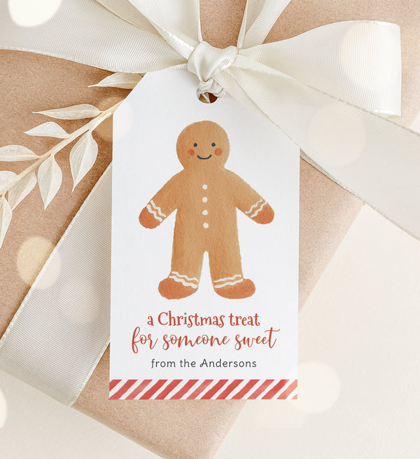 Gingerbread Man Holiday Tag Template - Little Folk Printables