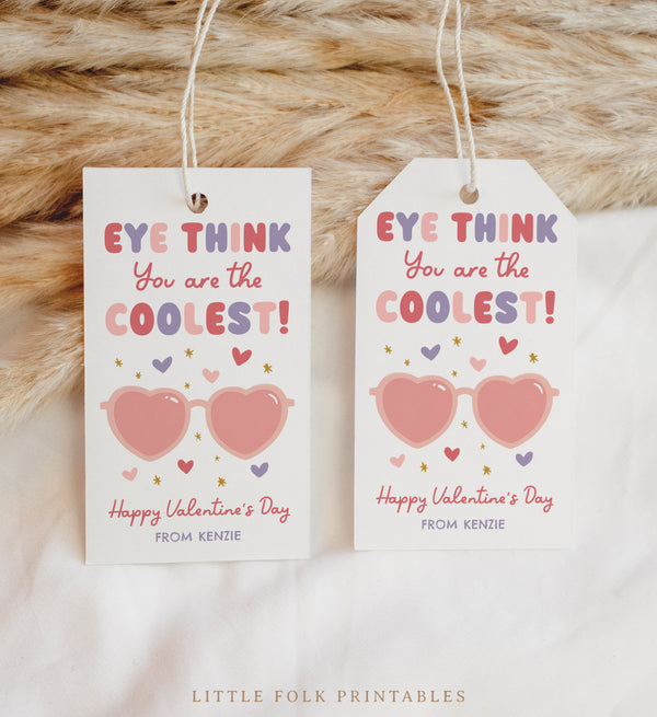Eye Think You're the Coolest Valentine's Tag Template - Little Folk ...