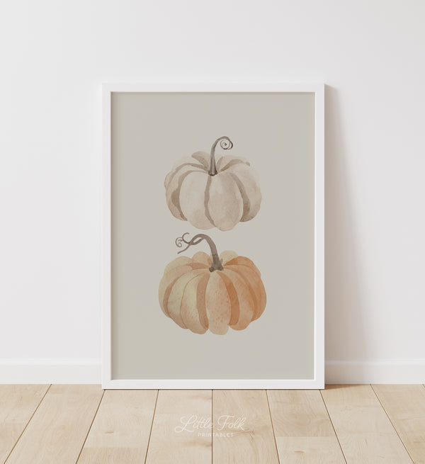 Fall Pumpkin Print - Little Folk Printables