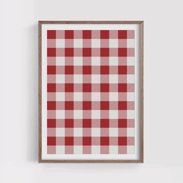 Red Plaid Print - Little Folk Printables