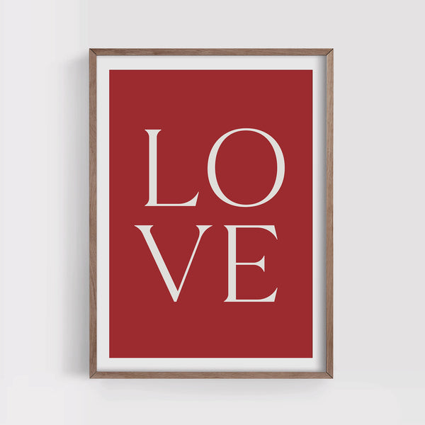 Red LOVE Print - Little Folk Printables
