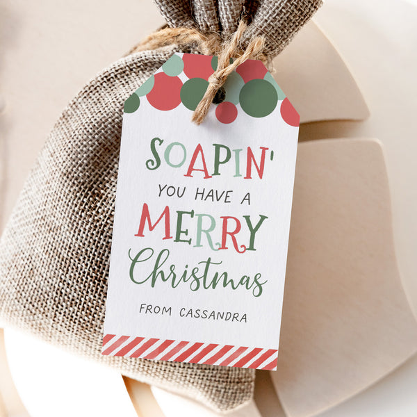 Soapin You Have a Merry Christmas Tag Template - Little Folk Printables