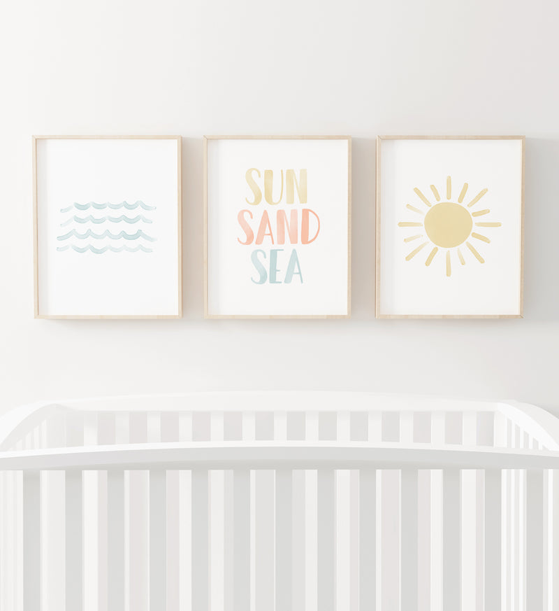 Sun, Sand, and Sea Set of 3 Prints - Little Folk Printables