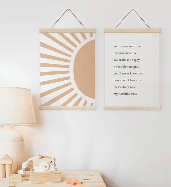 You Are My Sunshine & Boho Sun Set of 2 Prints - Little Folk Printables