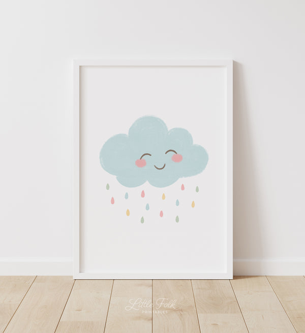 Happy Cloud Print - PACP - Little Folk Printables