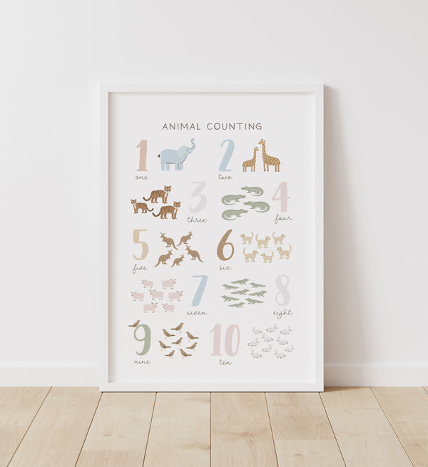 Animal Counting Print - SNCP - Little Folk Printables