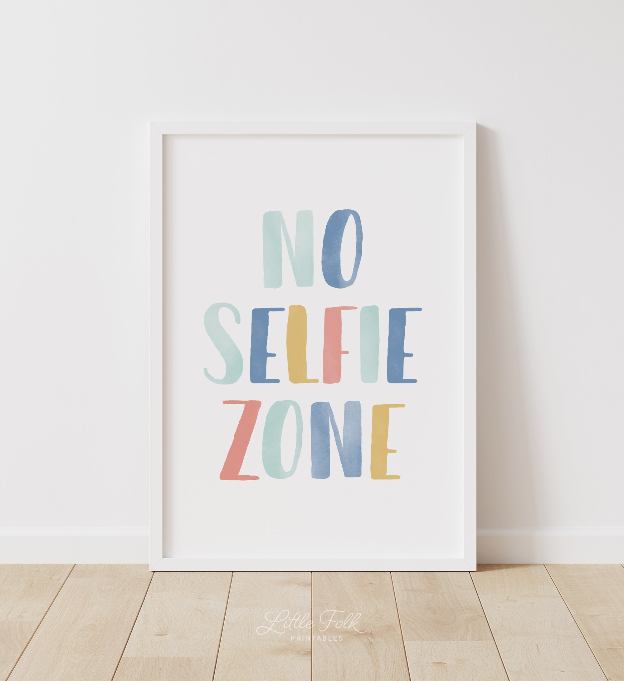 No Selfie Zone Print - Little Folk Printables