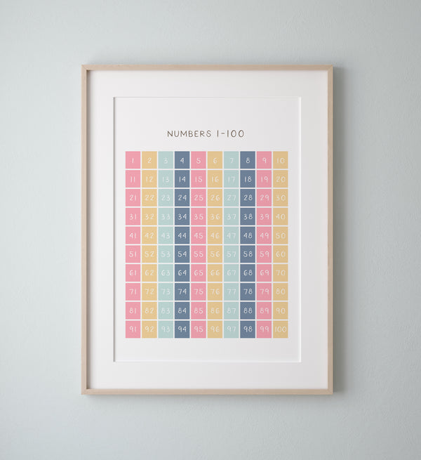 Numbers 1-100 Print - SDCP - Little Folk Printables