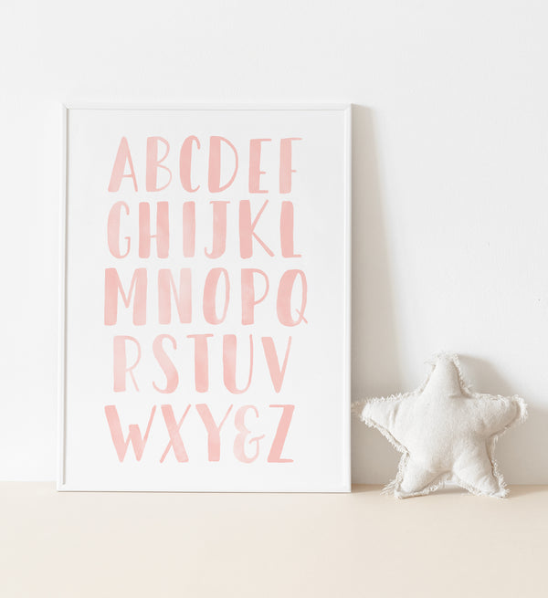 Alphabet Print - Pink - Little Folk Printables