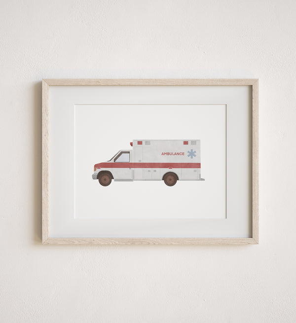 Ambulance Print - Little Folk Printables