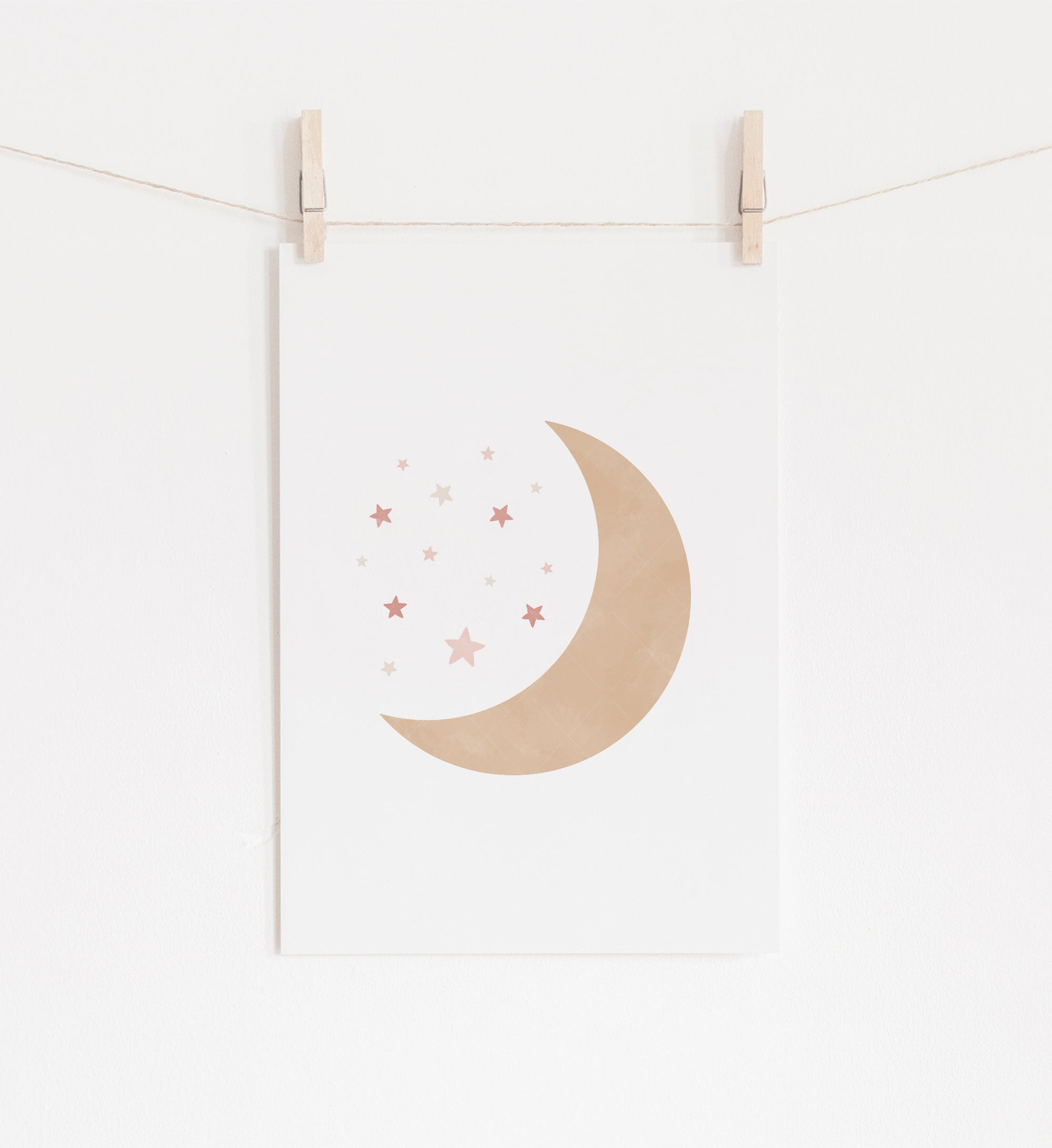 Moon and Stars Print - PNCP - Little Folk Printables