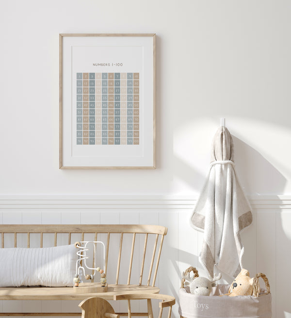 Numbers 1-100 Print - BNCP - Little Folk Printables