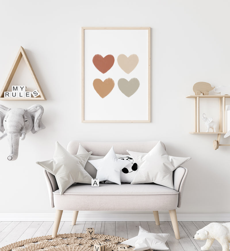 4 Hearts Print - TCCP - Little Folk Printables
