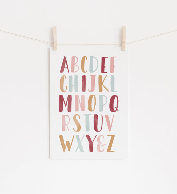 Alphabet Print - Hot Pink - Little Folk Printables