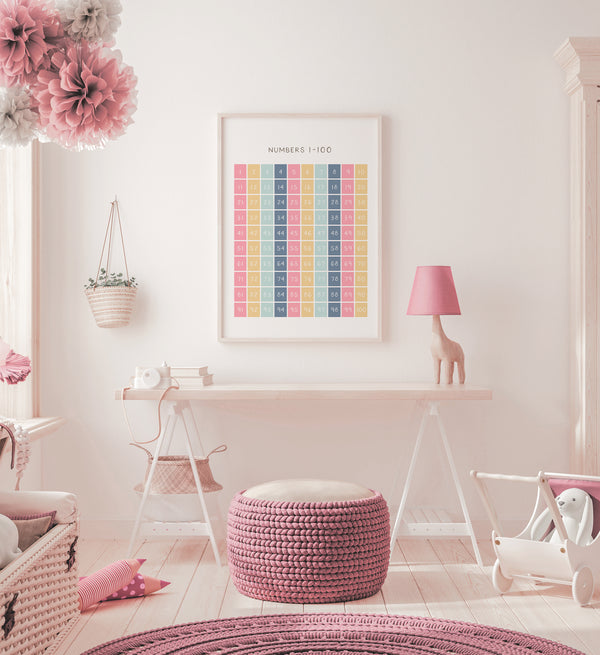 Numbers 1-100 Print - SDCP - Little Folk Printables