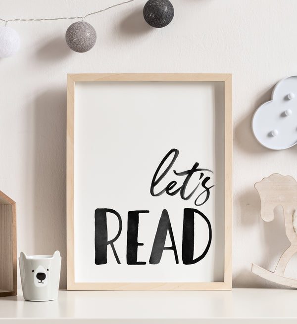 Let's Read Print - Black - Little Folk Printables
