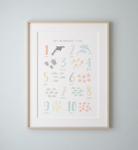 Beach Alphabet and Numbers Set of 2 Prints - Little Folk Printables
